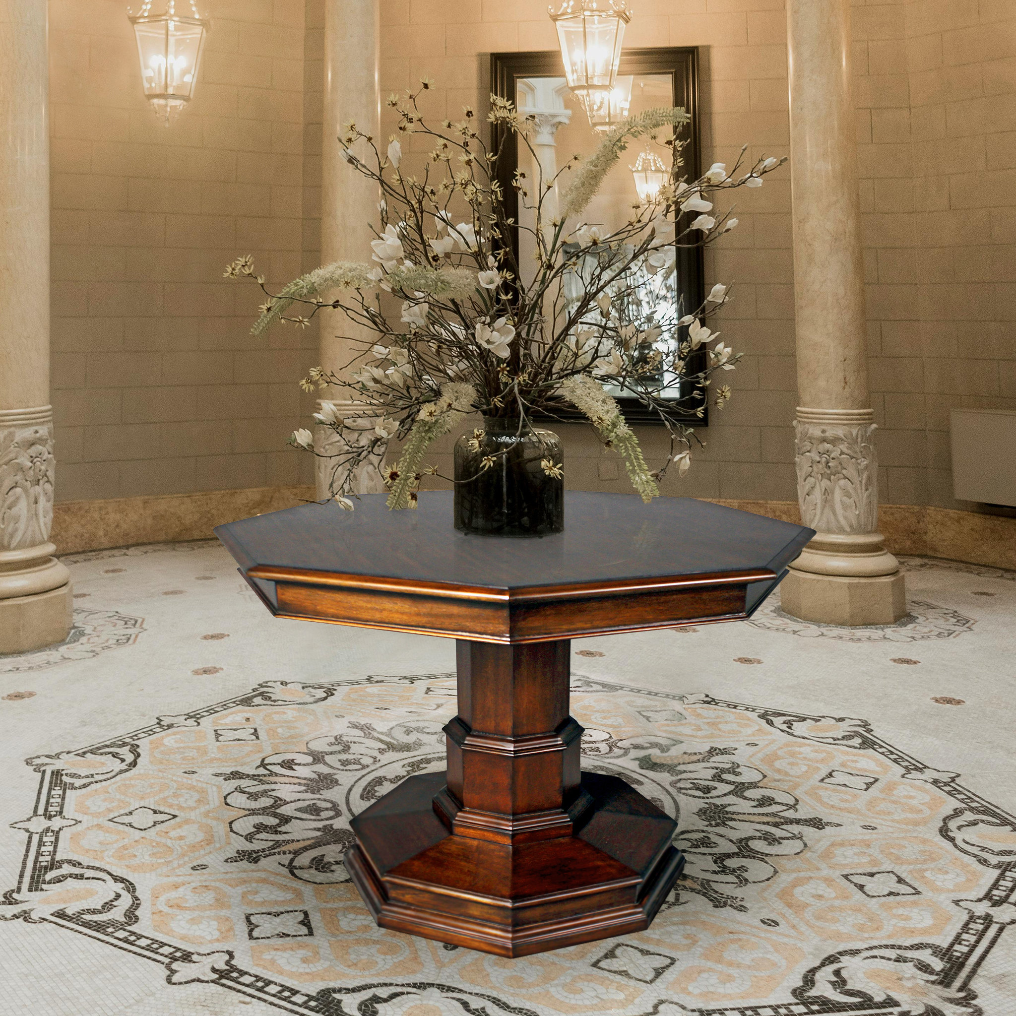 Design Toscano English Country Octagonal Pedestal Table | Wayfair