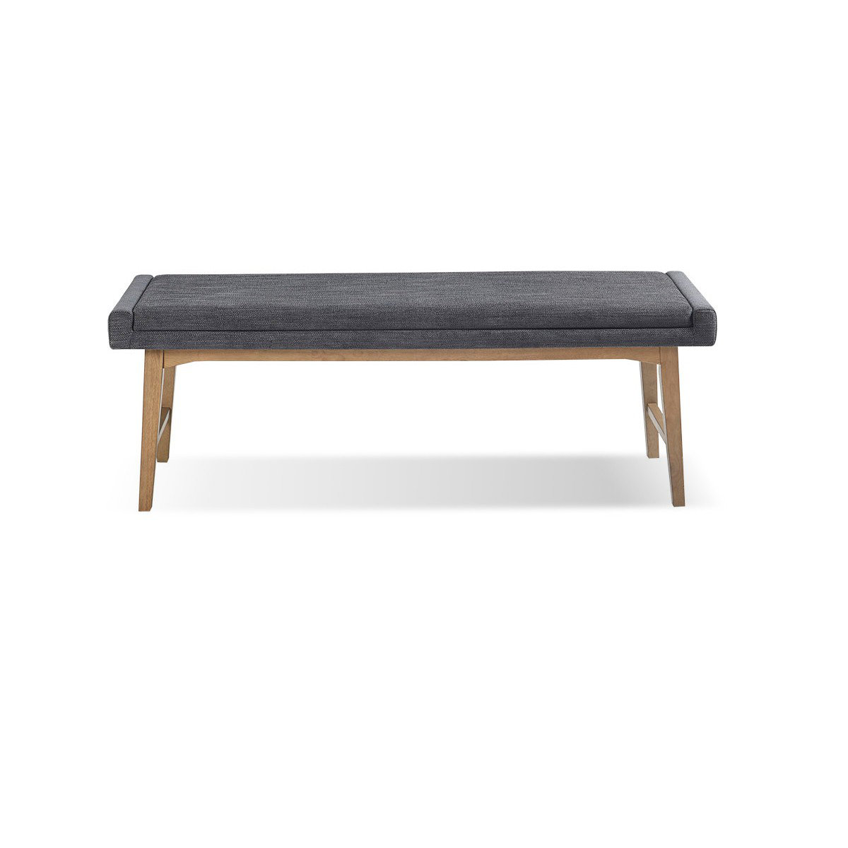 Corrigan Studio® Gray Solid +Manufactured wood + 100% Polyester Bench ...
