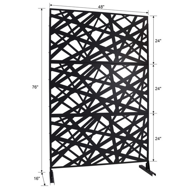 Ivy Bronx Outdoor & Indoor Privacy Screen Metal Privacy Screen 76" H×48 ...