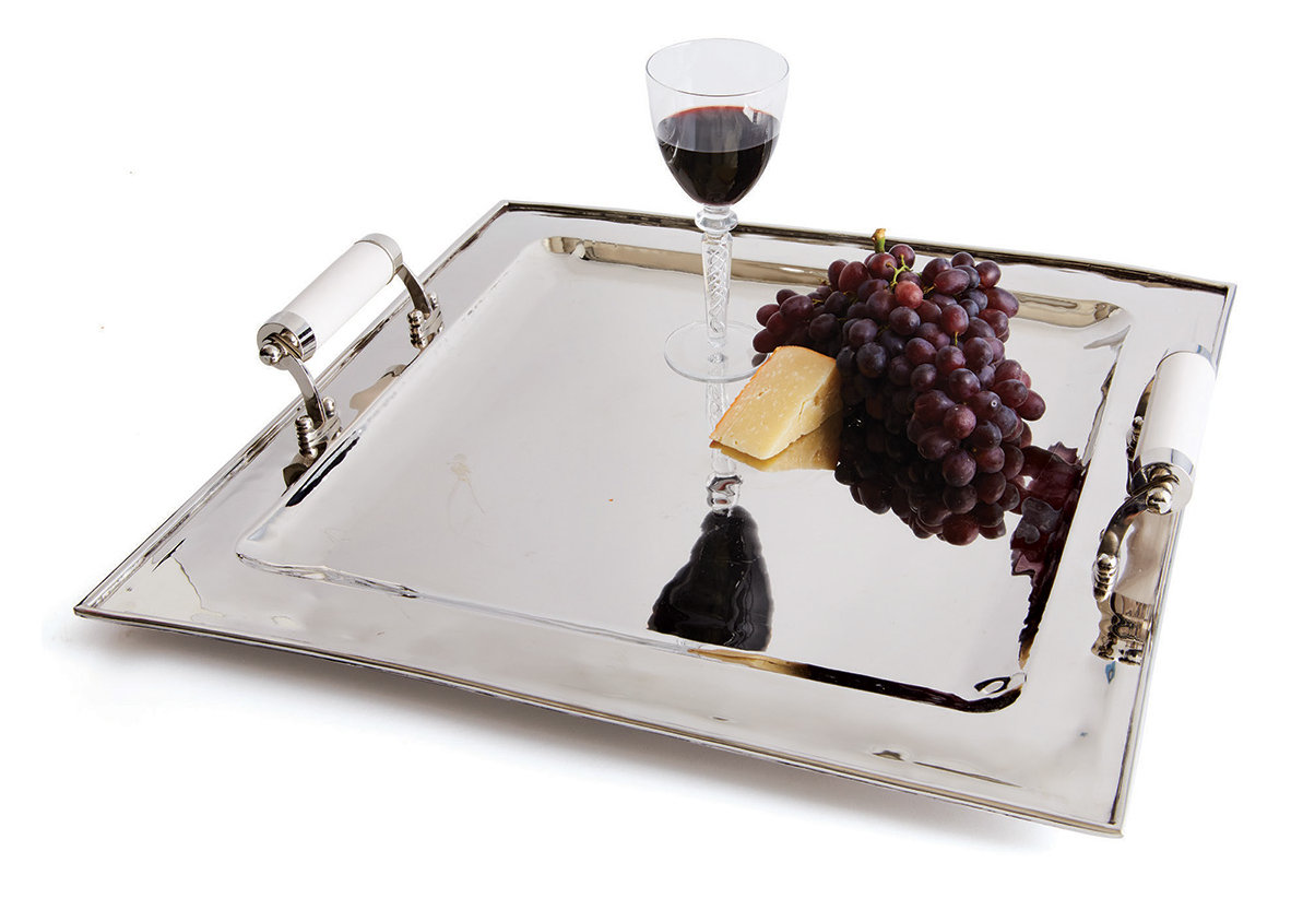 Darby Home Co Square Polished Nickel Bone Tray | Wayfair