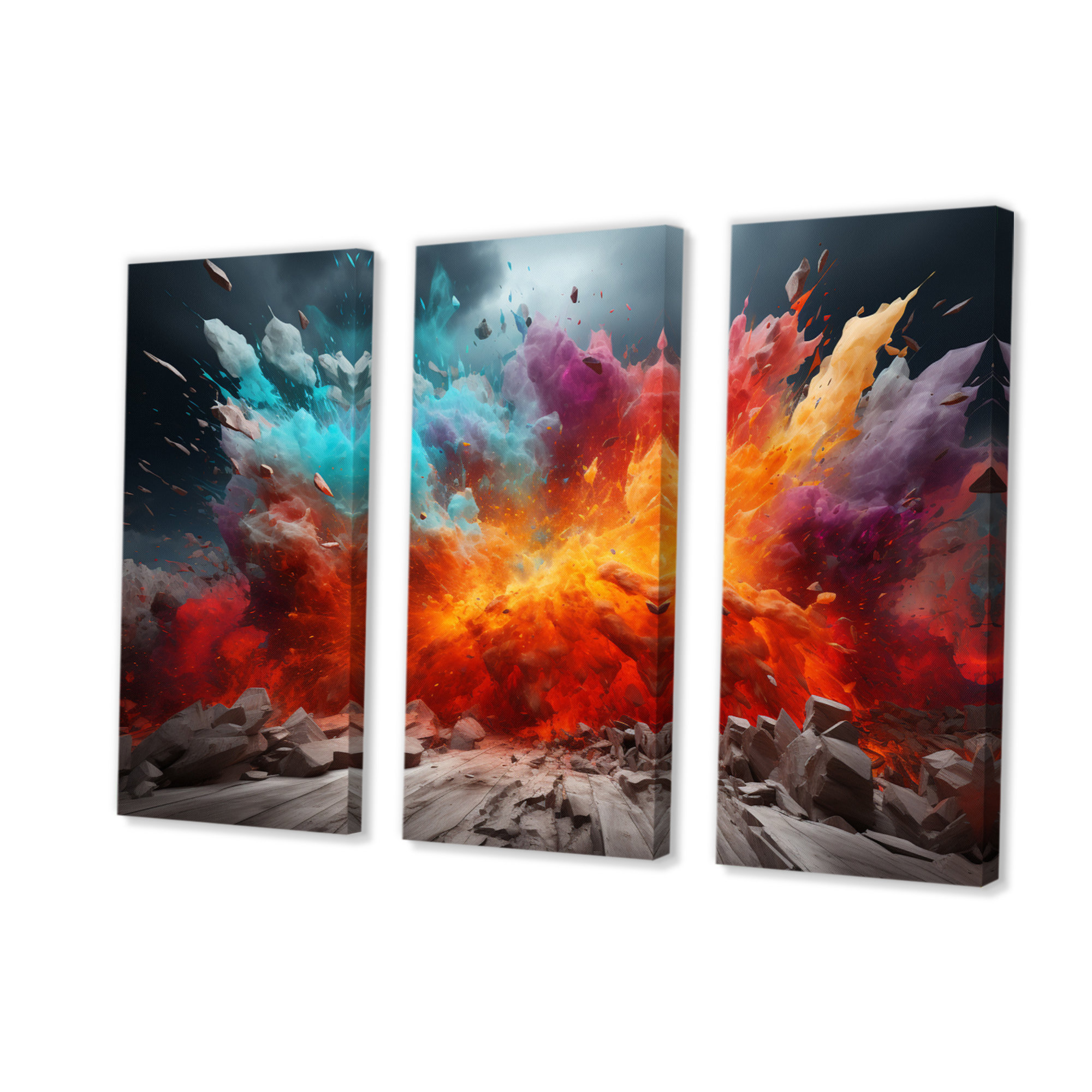 Wrought Studio™ Geyser Burst Of Color - Landscapes Wall Art Print Set ...