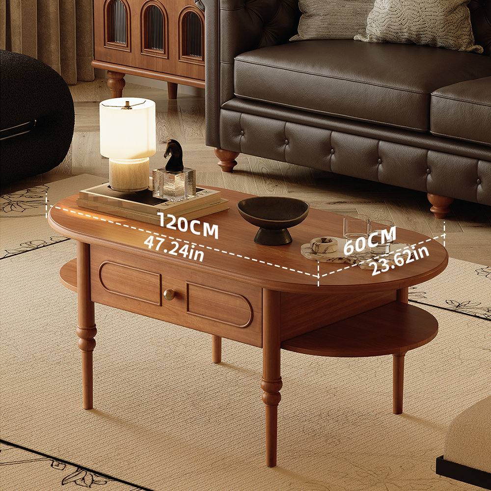 moonlight design American retro coffee table | Wayfair
