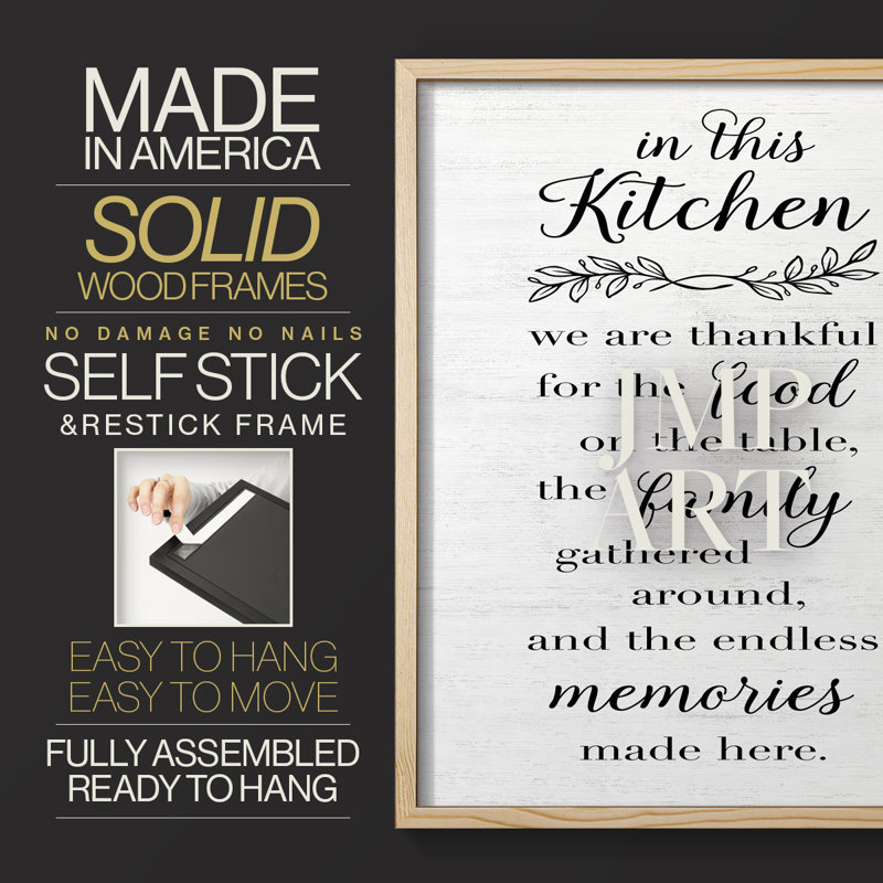 Trinx In This Kitchen Framed Print - Solid Wood | Wayfair