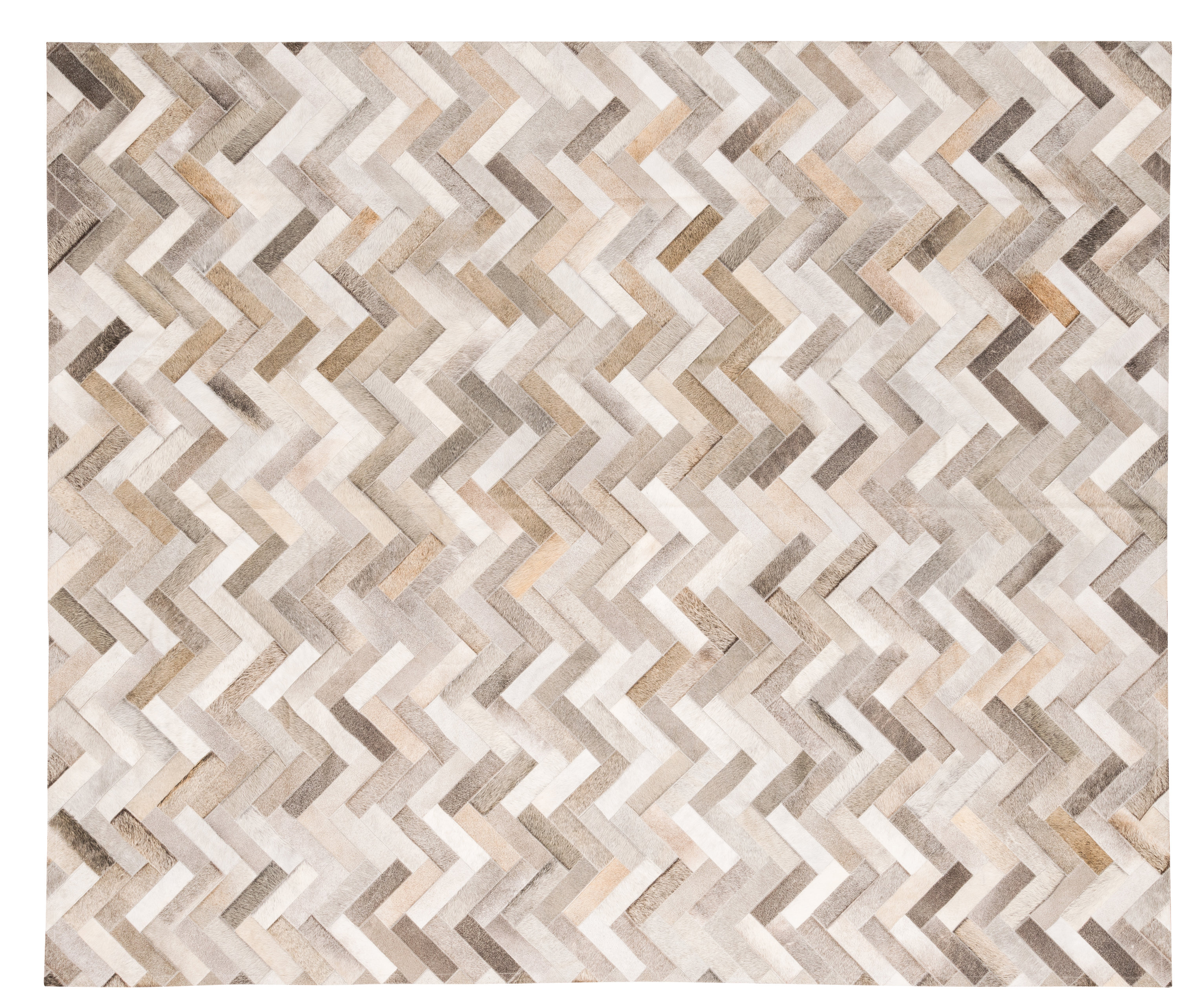 Art Hide Espina Rectangle 6'6" x 9'8" Cowhide Geometric Area Rug in ...