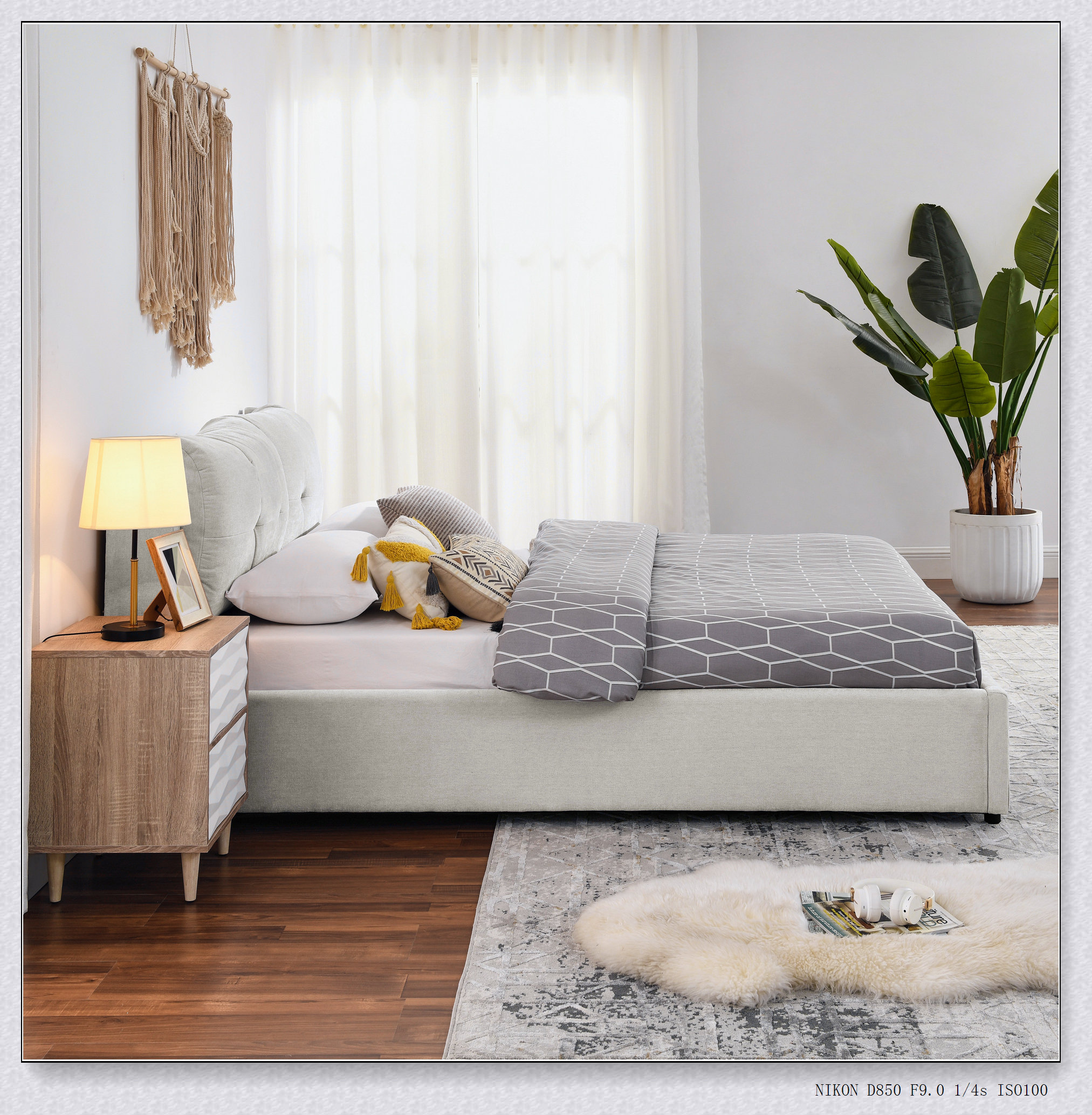 Red Barrel Studio Storage Upholstered Hydraulic Platform Bed With ...