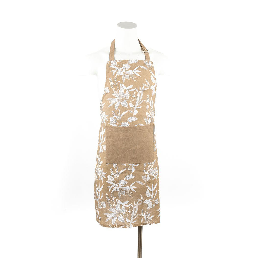 Winston Porter Bloomington Printed Apron Taupe | Wayfair