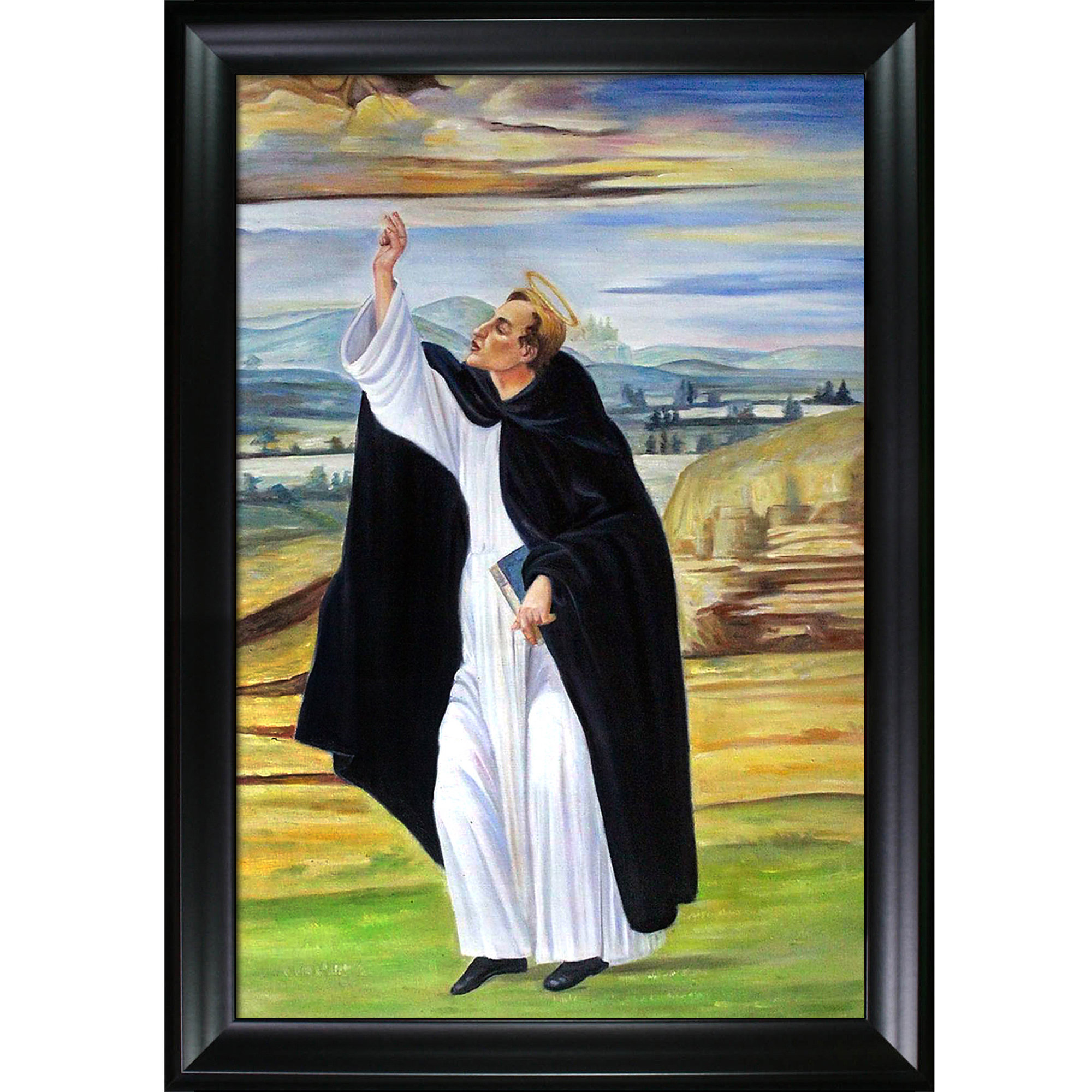 Overstock Art St. Dominic Framed On Canvas by Botticelli Painting | Wayfair