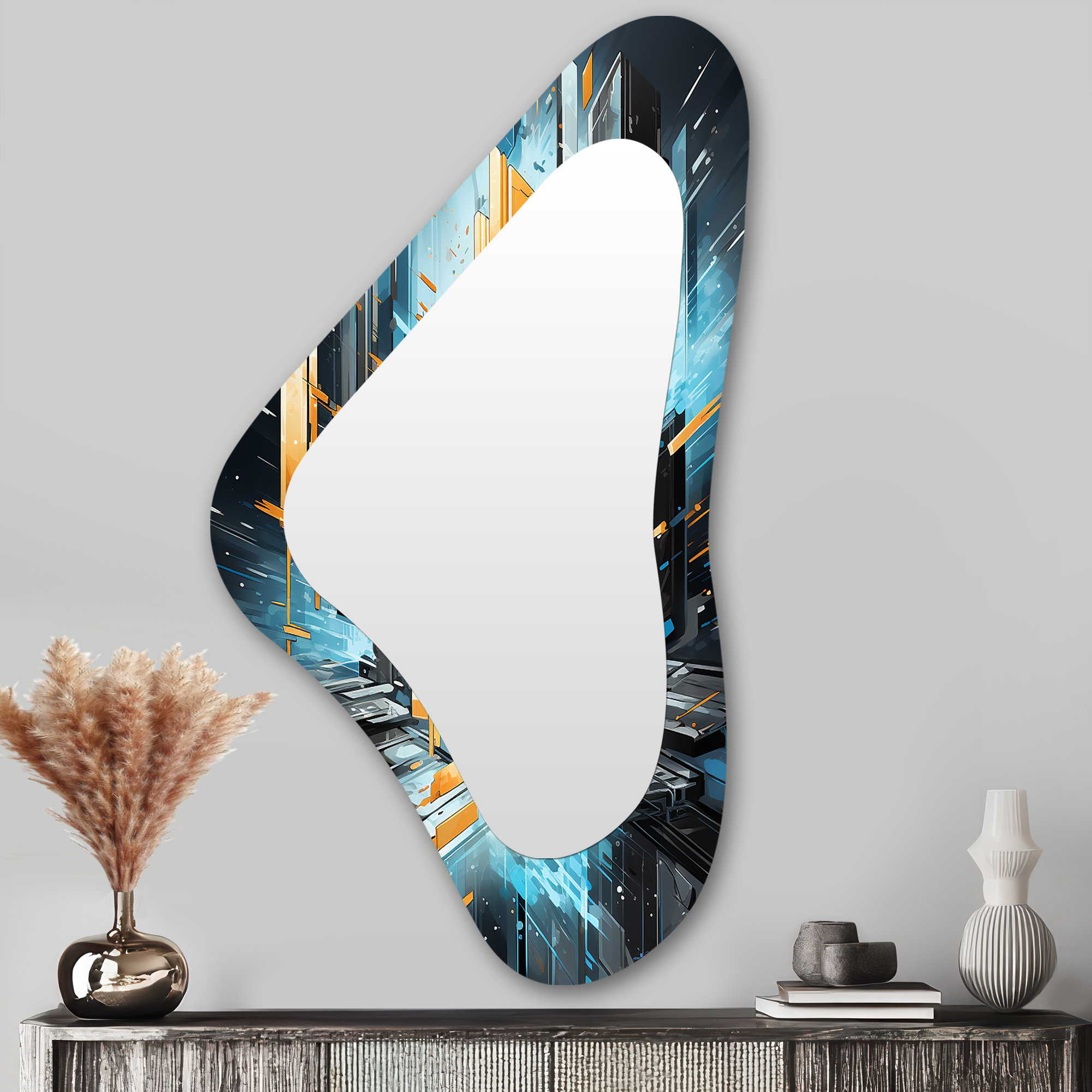 Ivy Bronx Future Euphoria Golden City - Cityscape 3D Shapes Irregular ...