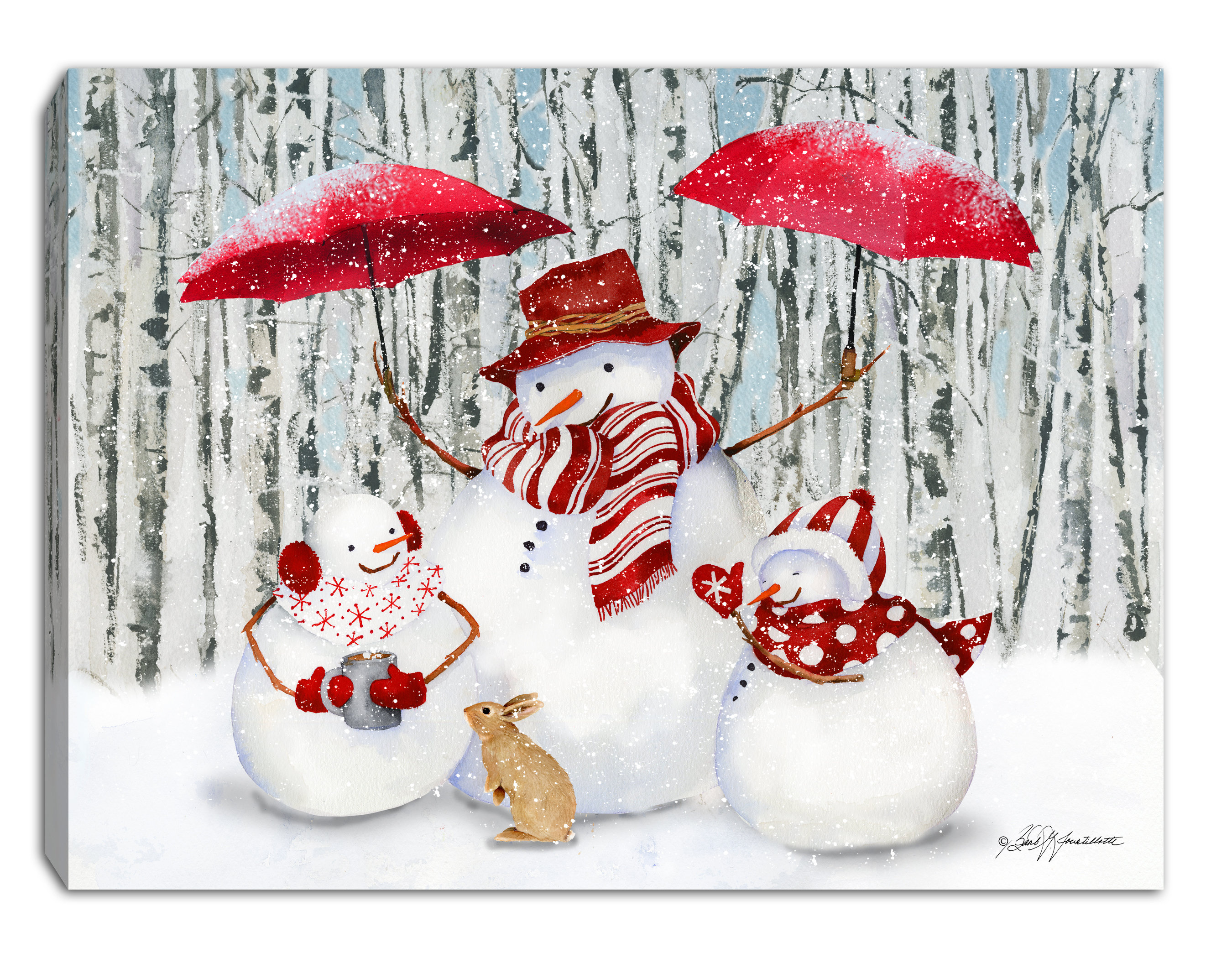 The Holiday Aisle® Hello Winter 8x6 Mini Lighted Easel Back | Wayfair