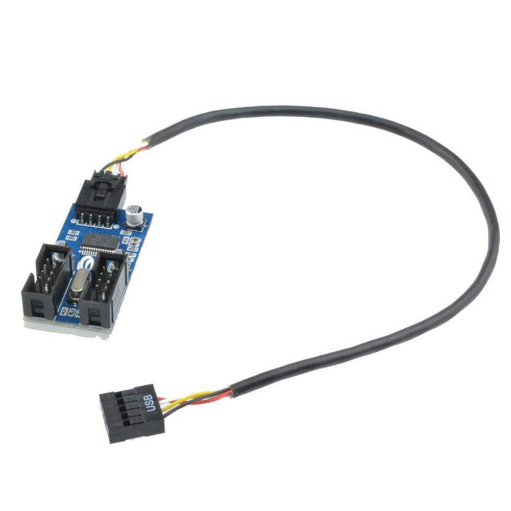 Wrought Studio™ Motherboard 9Pin USB Header Male to 2 Female Splitter ...