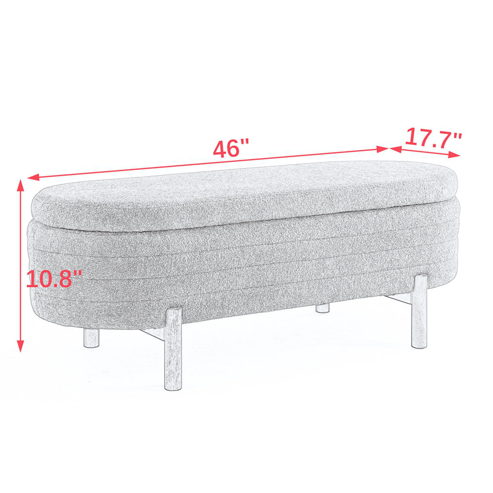 Corrigan Studio® Ottoman Oval Storage Bench | Wayfair