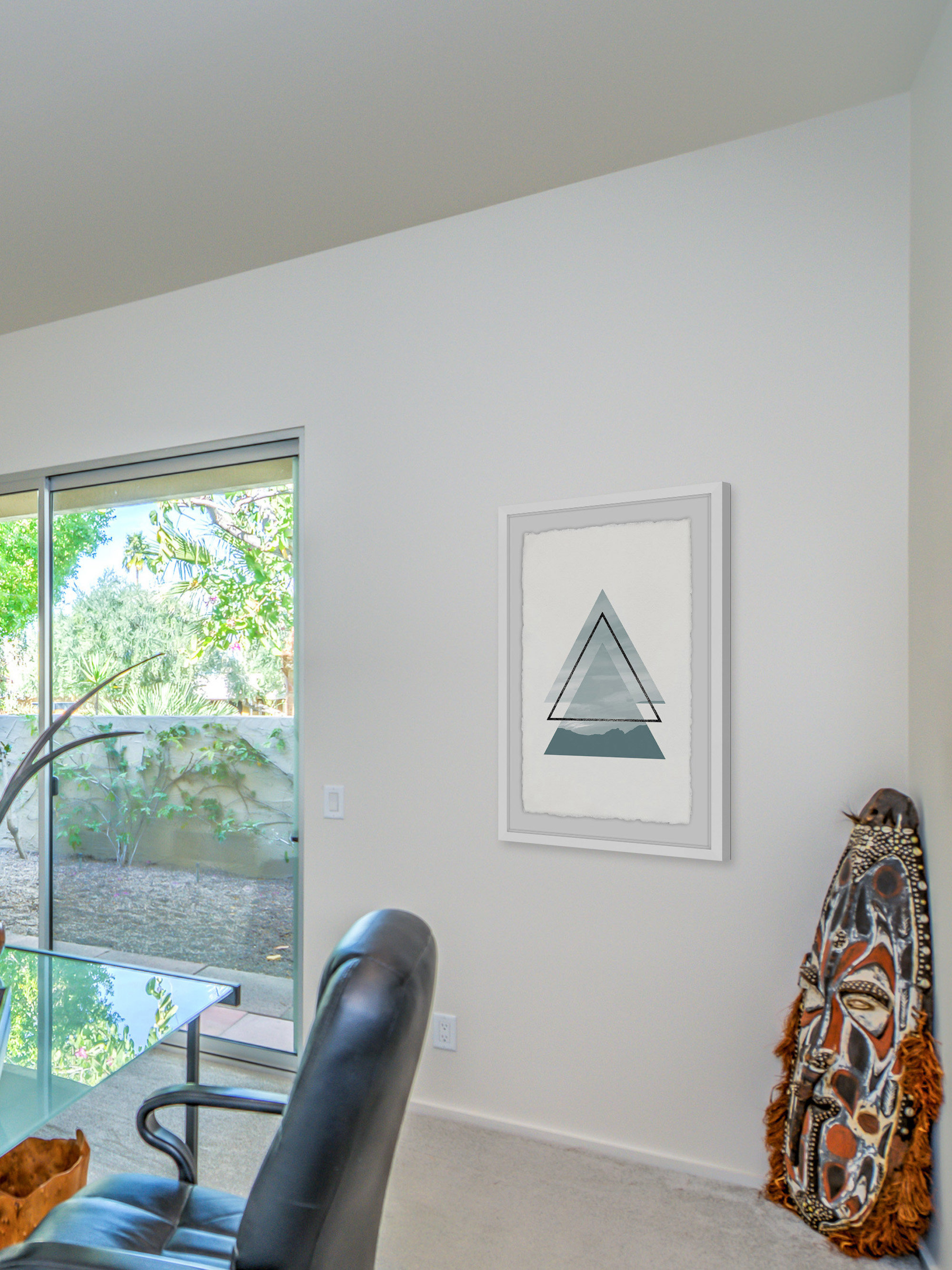 Ebern Designs 'Trois Triangle III' Framed Graphic Art Print | Wayfair