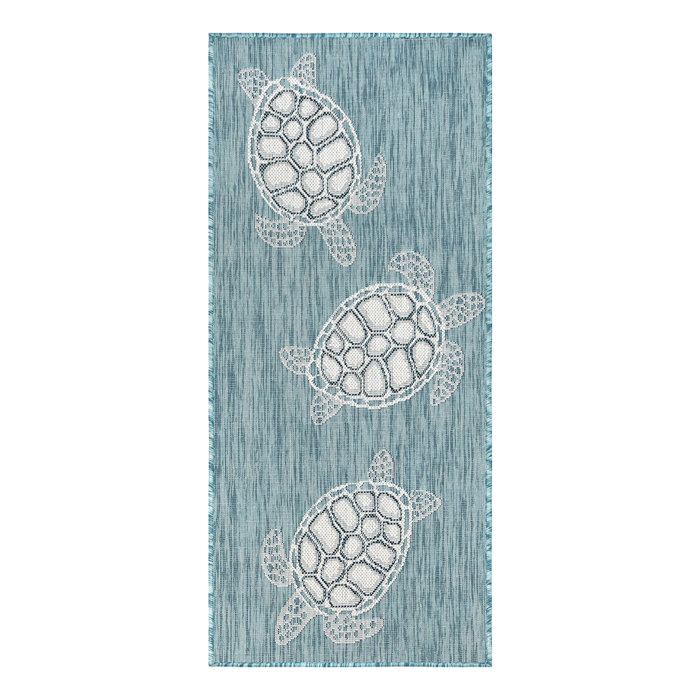 Sand & Stable Saldanha Aqua-Blue Indoor/Outdoor Rug & Reviews | Wayfair