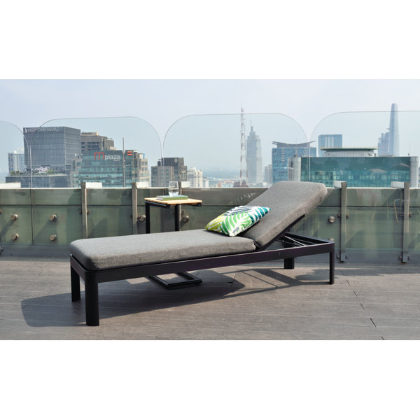 Lifestylegarden Moorea Aluminum 2Pc Outdoor Patio Dark Gray Lounge Set ...