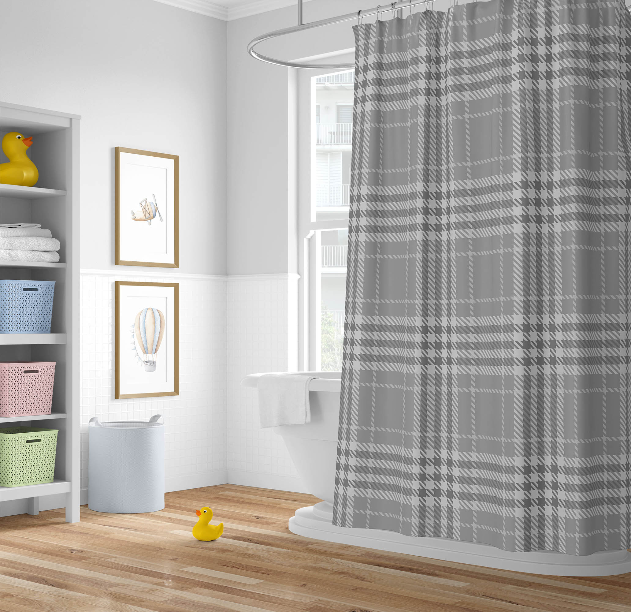 Christopher's Corner Christopher Plaid Shower Curtain | Wayfair