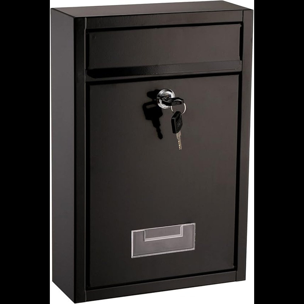 Invenitiah DEAYOU Wall Mount Mailbox, Steel Cover Metal Drop Box, Mail ...