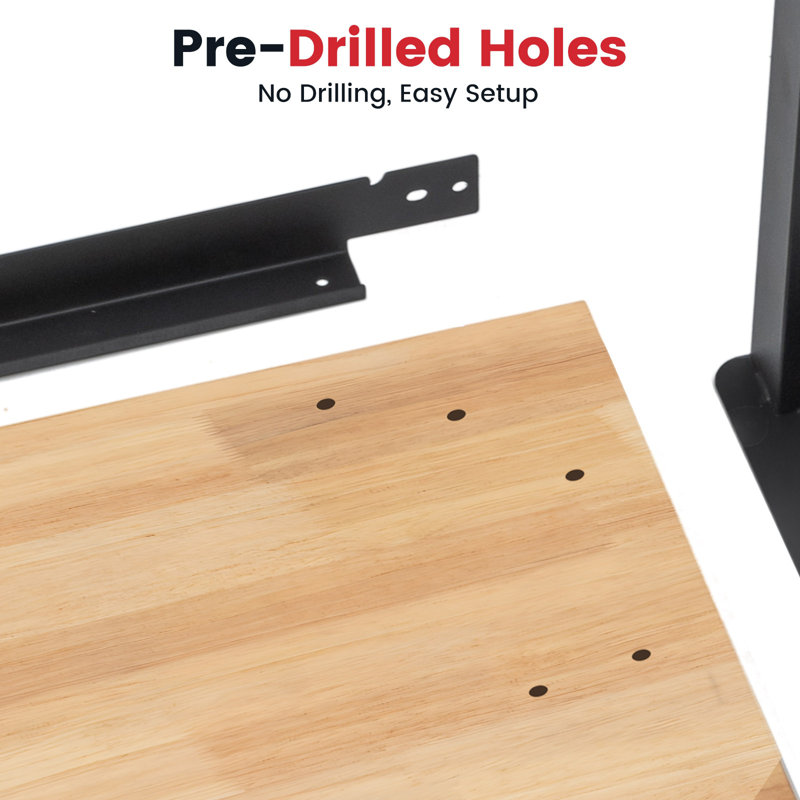 WFX Utility™ Work Table Workbench with Adjustable Height Rubber Wood ...
