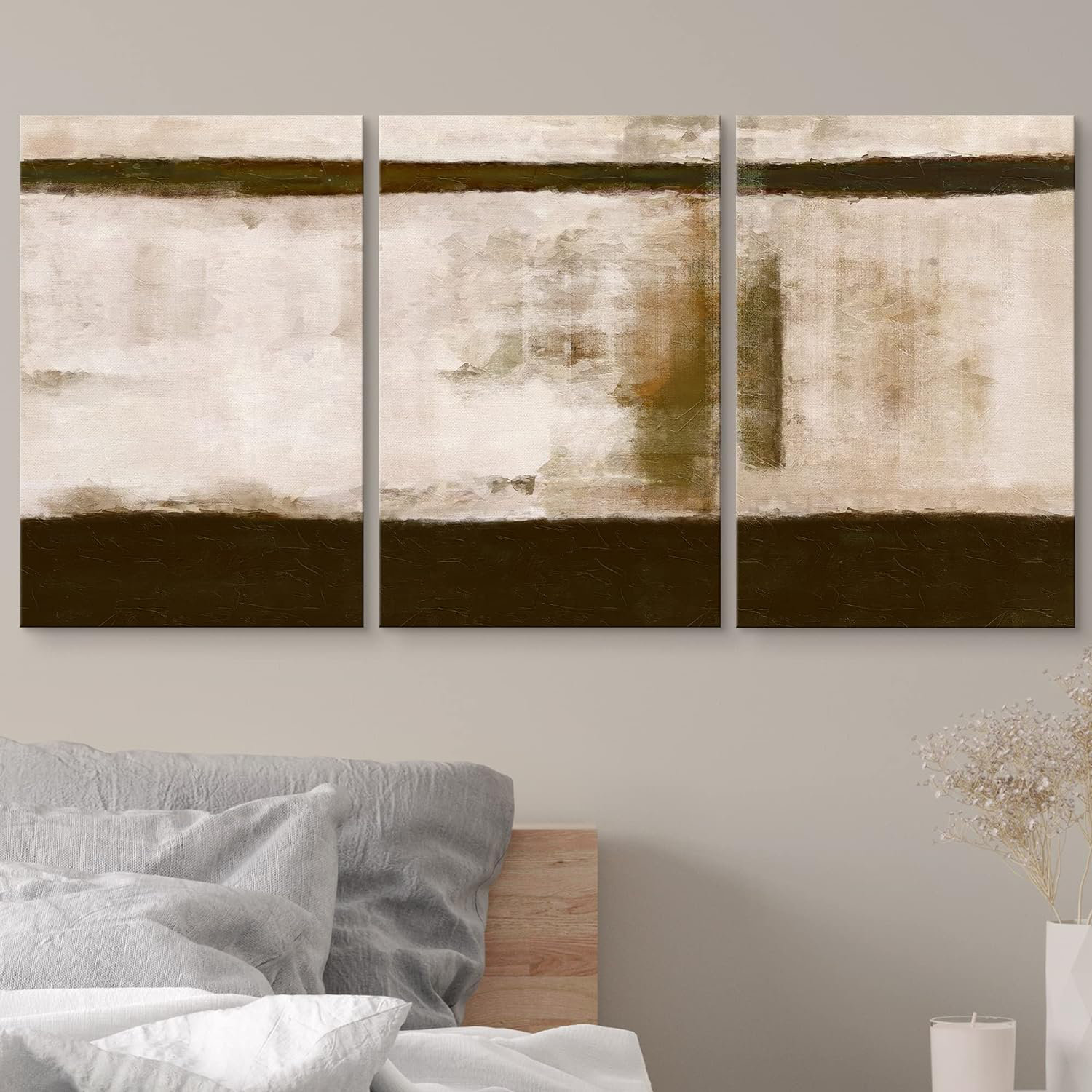 IDEA4WALL Minimal Grunge Stroke Landscape Abstract Shapes Modern Chic ...