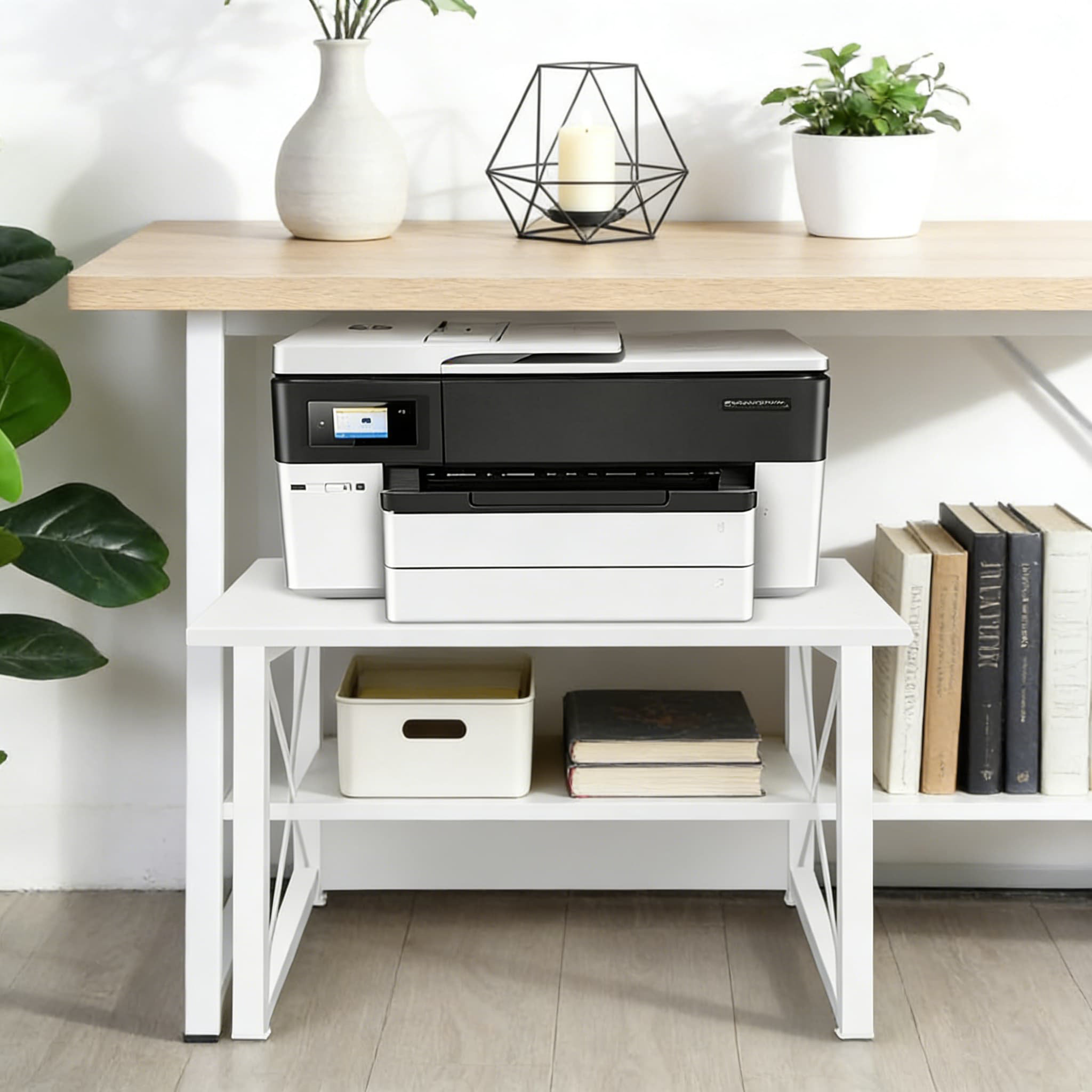 Latitude Run® Heavy Duty Printer Stand With Storage, Multi-Purpose ...
