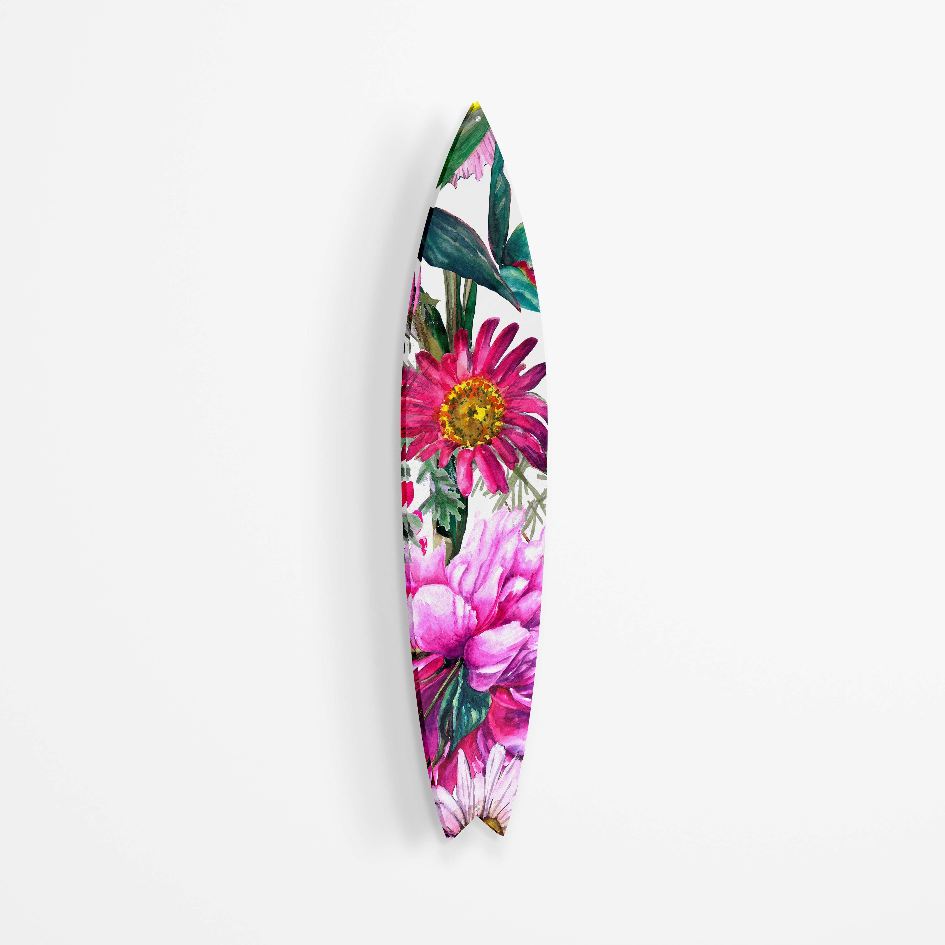 UniQstiQ Bright Pink Floral Mural Acrylic Surfboard Wall Art - Wayfair ...