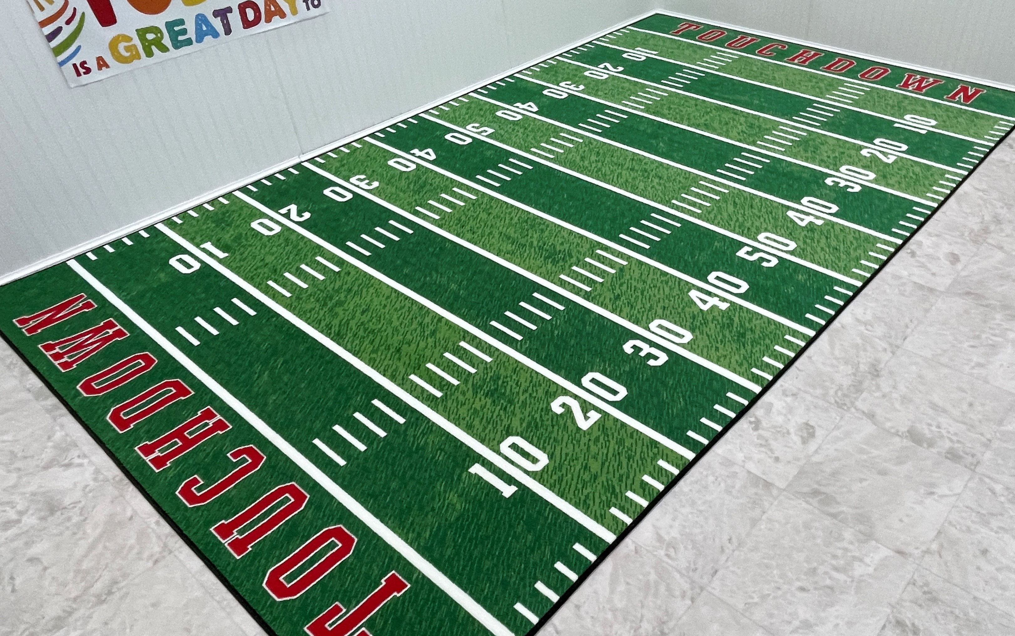 Kid Carpet KidCarpet Football Field Rug, 7.5 x 12 Ft Rectangle Sports ...