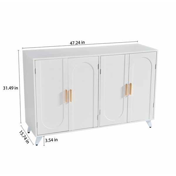 Corrigan Studio® Sideboard Buffet Cabinet With 4 Doors And Removable ...