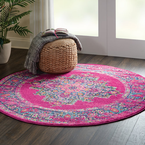 Mercury Row® Abbate Oriental Fuchsia Pink Area Rug & Reviews | Wayfair