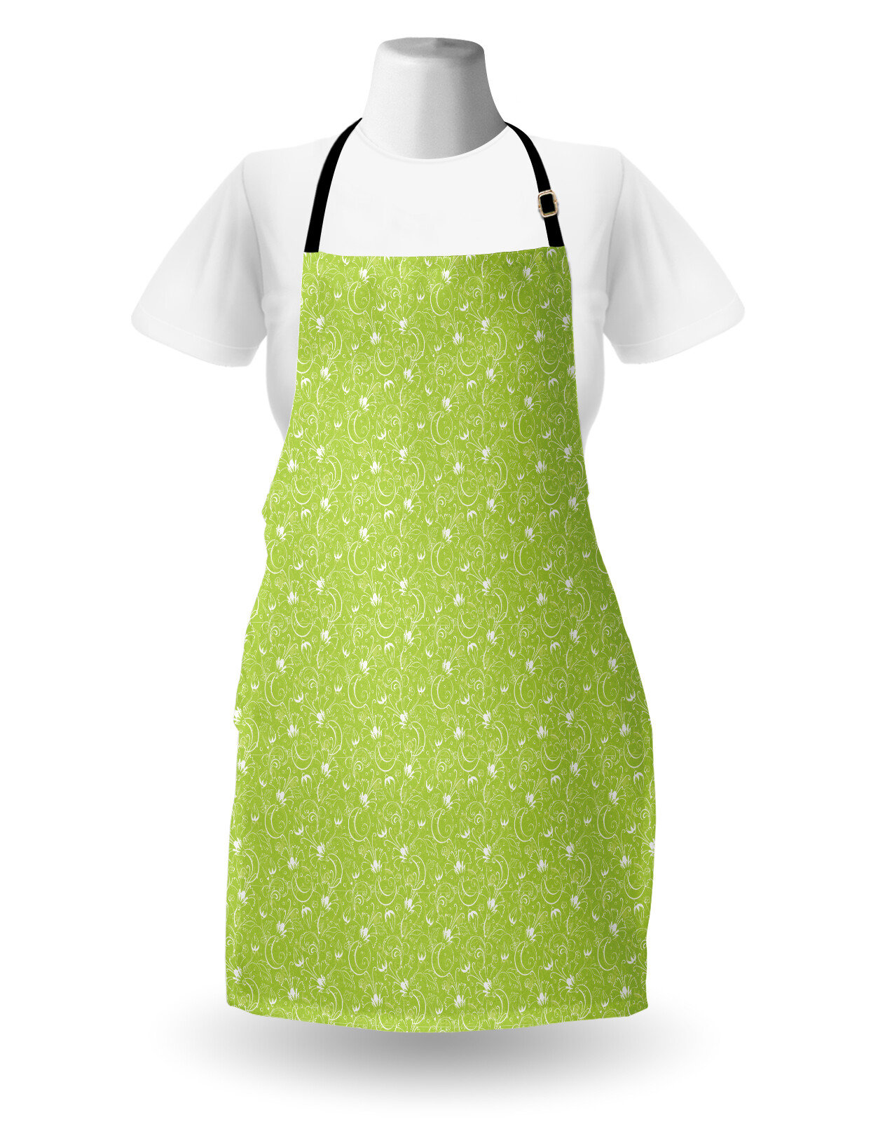East Urban Home Abstract Apron Unisex Curlicue Flower Blossoms Adult ...