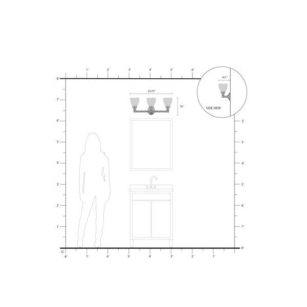 Lark Manor Amida 3 - Light Dimmable Vanity Light & Reviews | Wayfair