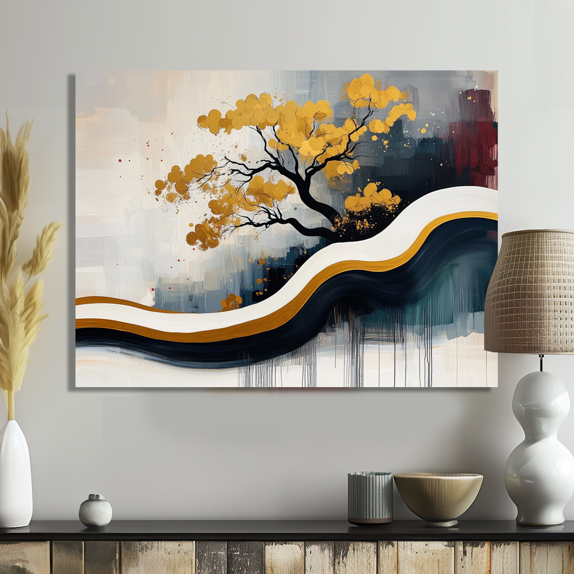 Lark Manor™ Abstract Bonzai Roots And Reflections - Still Lifes Wall Art | Wayfair