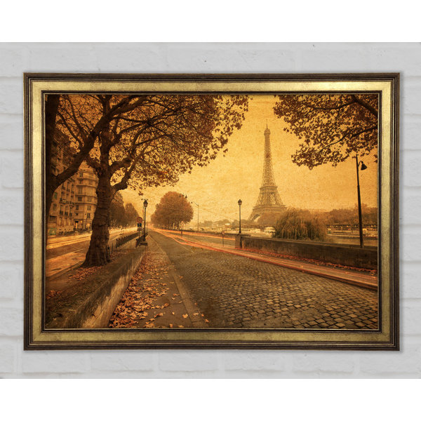 Lily Manor Eiffel Tower Retro 11 - Single Picture Frame Print | Wayfair ...