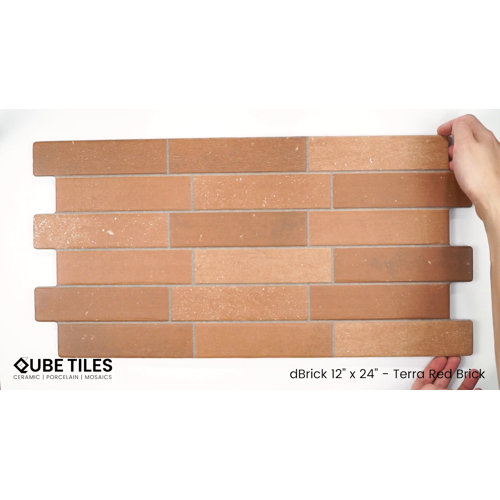 Qube Tiles dBrick 12" x 24" Brick Look Porcelain Subway Wall Tile ...
