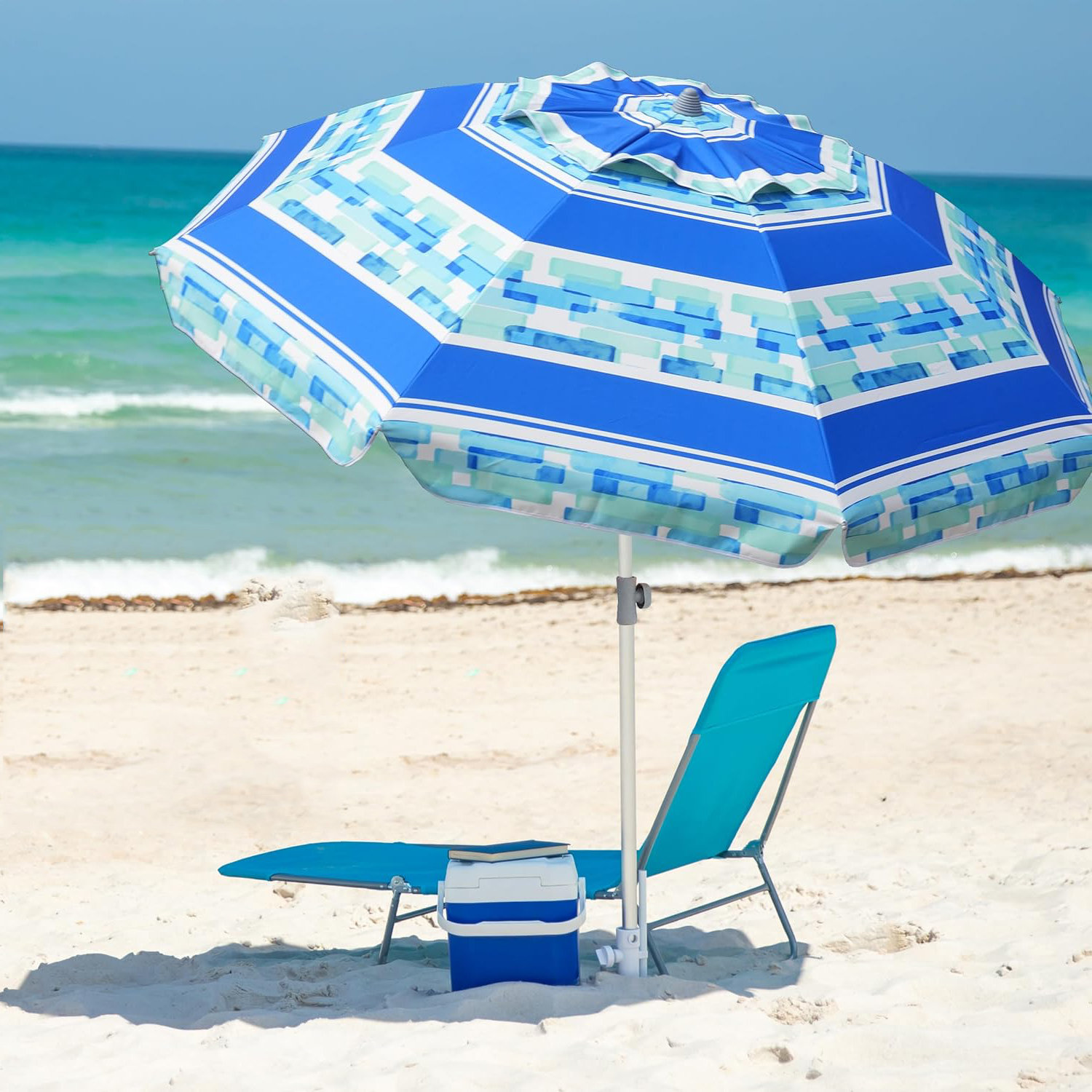 Dovecove 7ft Heavy Duty High Wind Umbrella Parasols with sand anchor ...