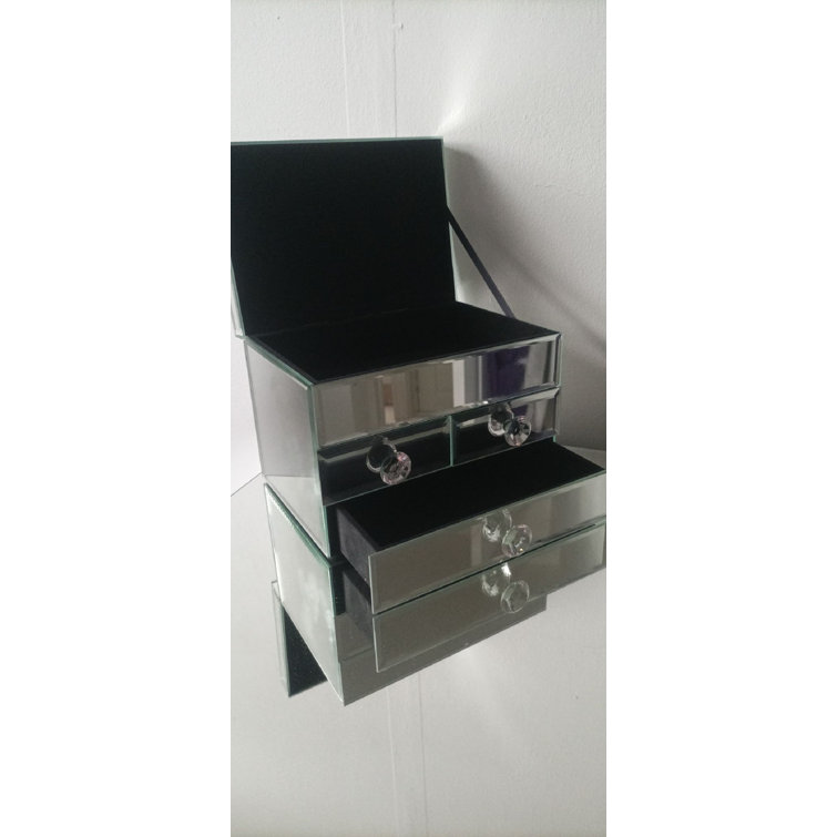 Canora Grey Crushed Diamond Mirrored Jewelry Box | Wayfair.co.uk
