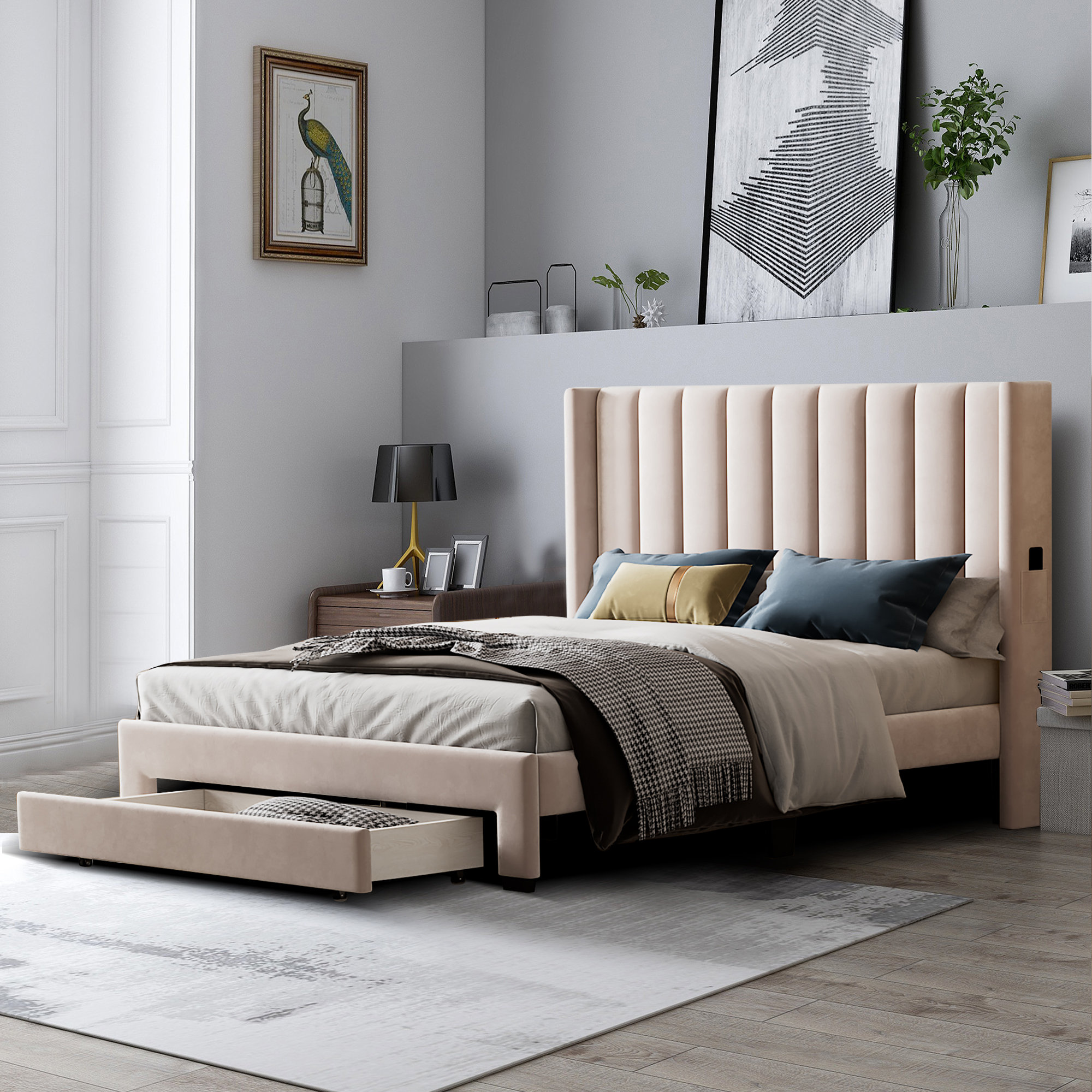 Mercer41 Moonyeen Upholstered Storage Bed - Wayfair Canada