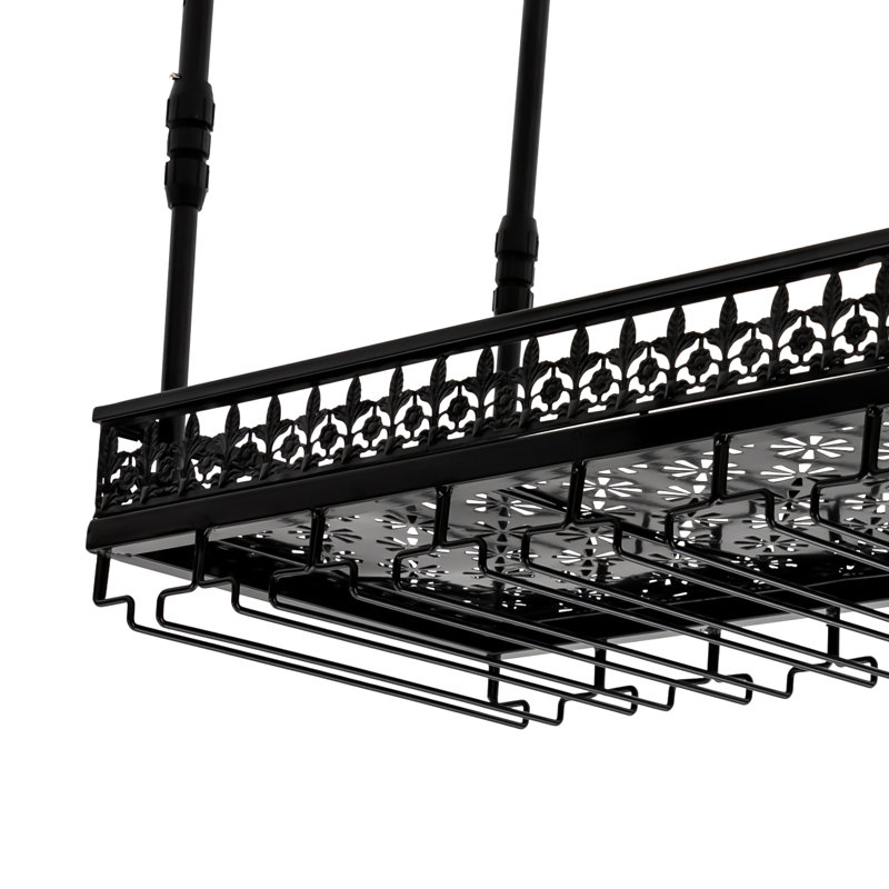 Red Barrel Studio® Glenna 6 Bottle Industrial Hanging Rectangular Wine ...