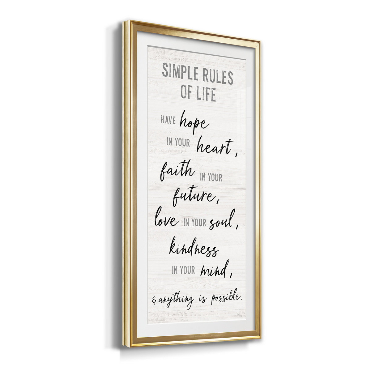 Wexford Home Simple Rules Of Life - Print | Wayfair