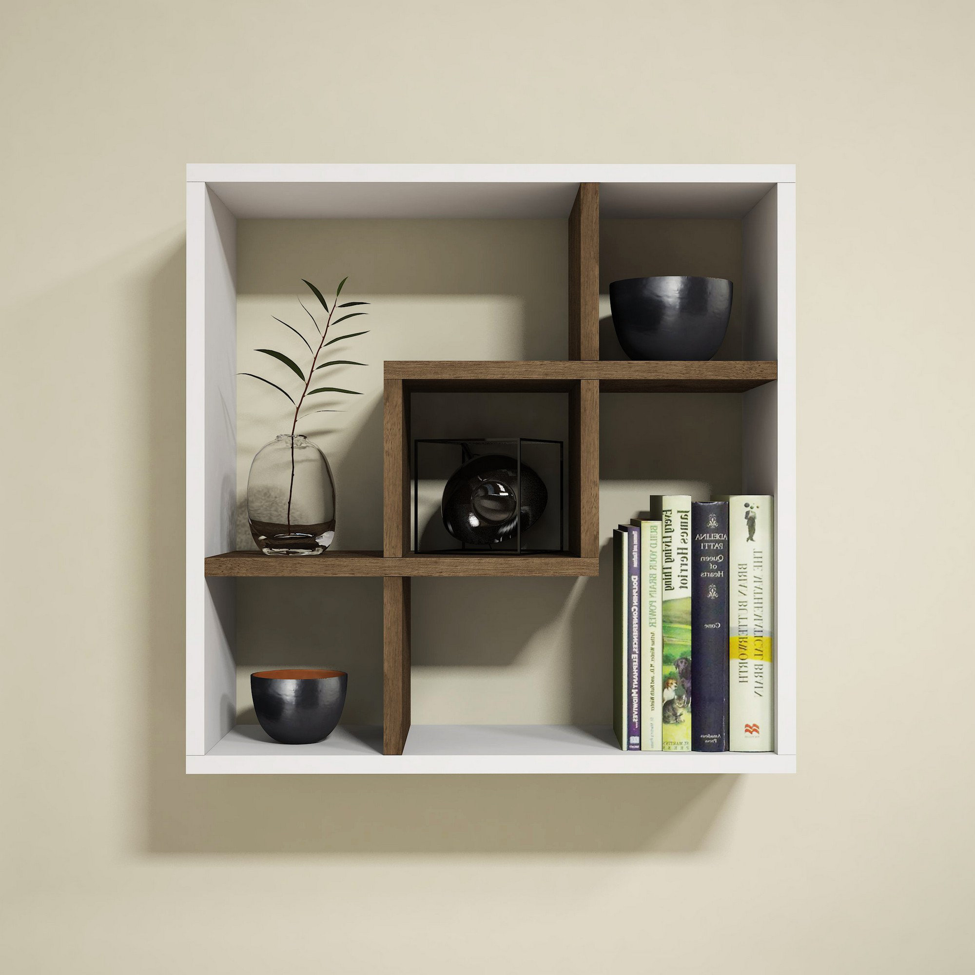 East Urban Home Kirkendall 3 Piece Square Cubby Shelf with Adjustable ...