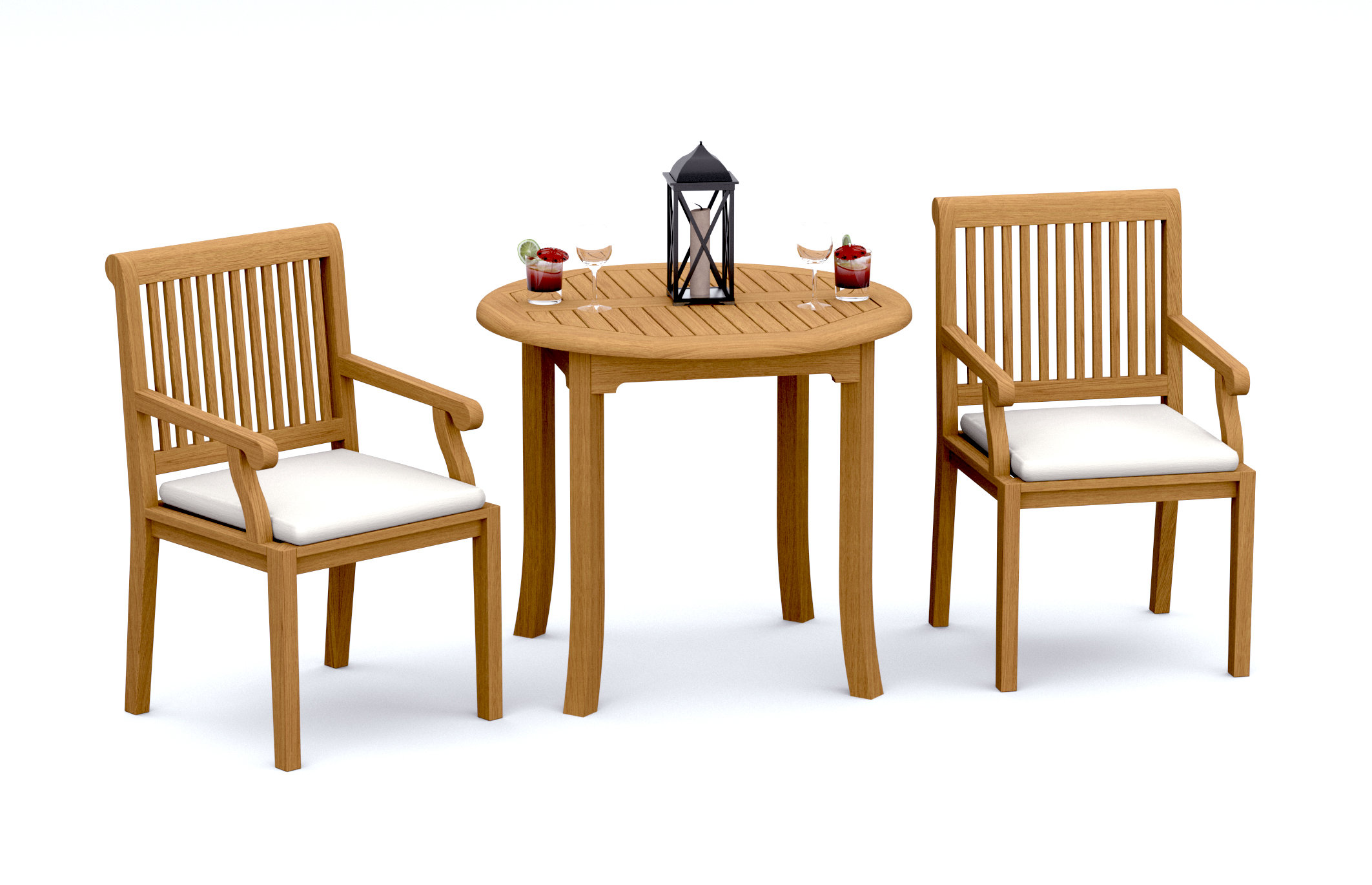 Teak Smith Sack Round Outdoor Dining Set | Wayfair