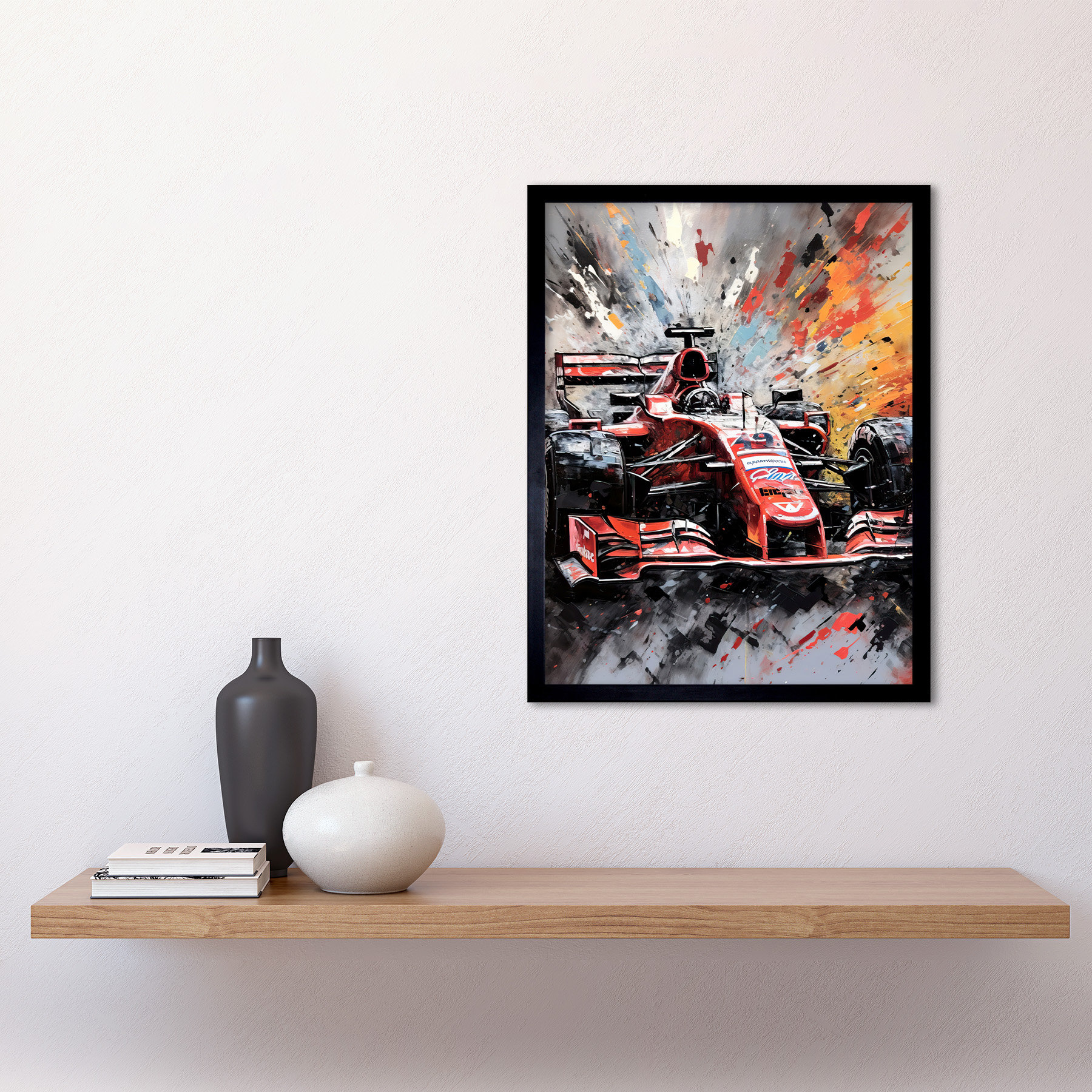 17 Stories Grand Prix Paint Splat Red Race Car Bold - Single Picture ...