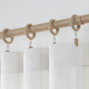 Symple Stuff Leodore Farmhouse Collection Beveled Curtain Clip Rings ...