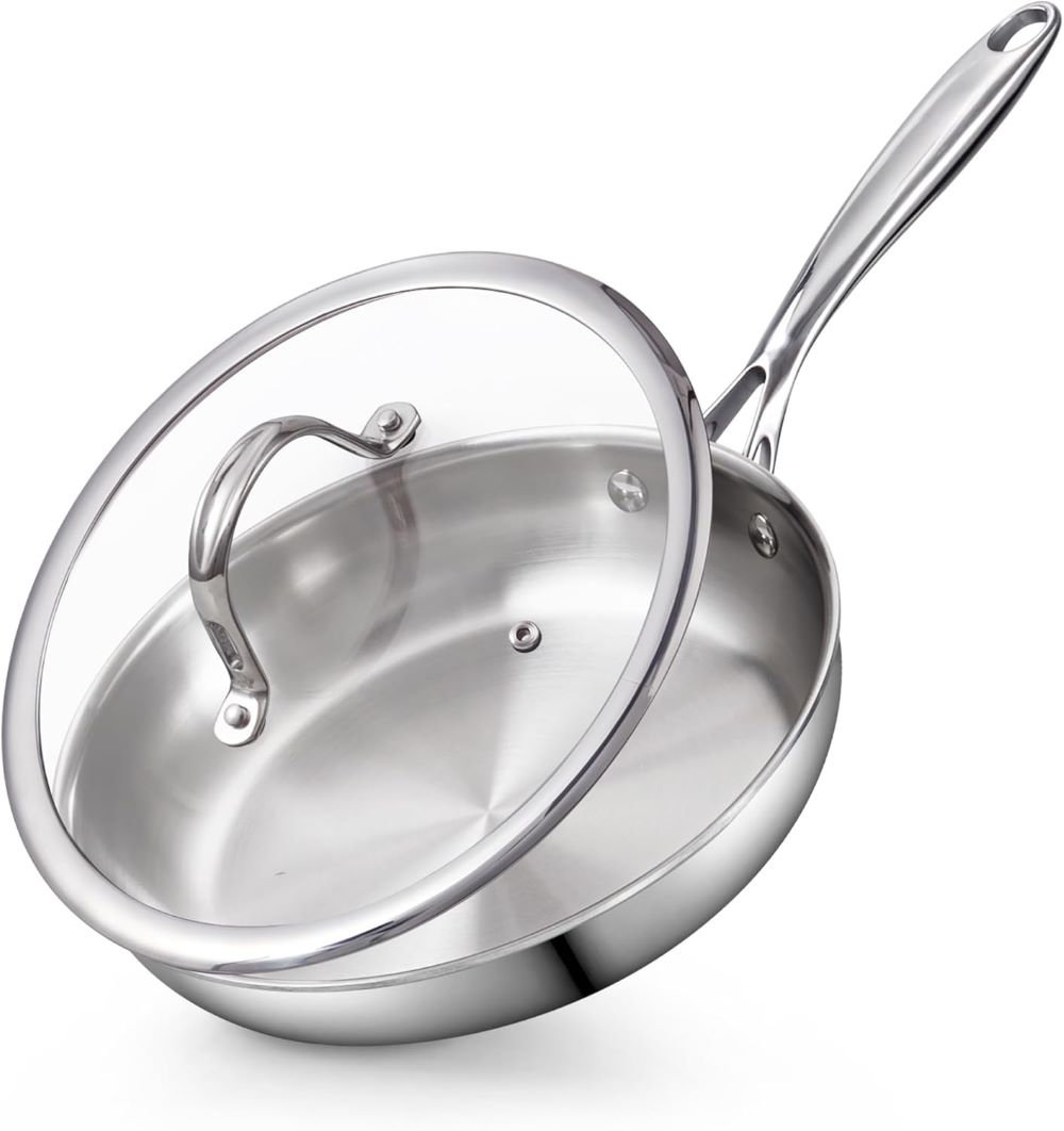 Cooks Standard Stainless Steel Frying Pan With Lid, Multi-ply Clad Wok ...