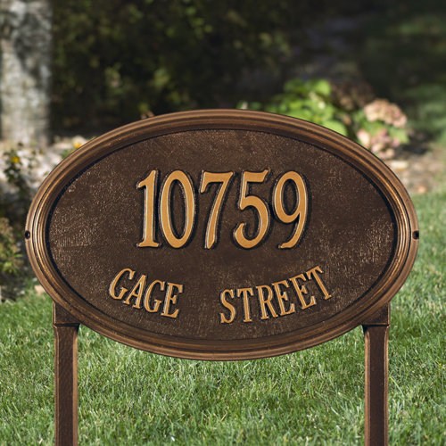 Whitehall Products Concord 2-Line Lawn Address Sign | Wayfair