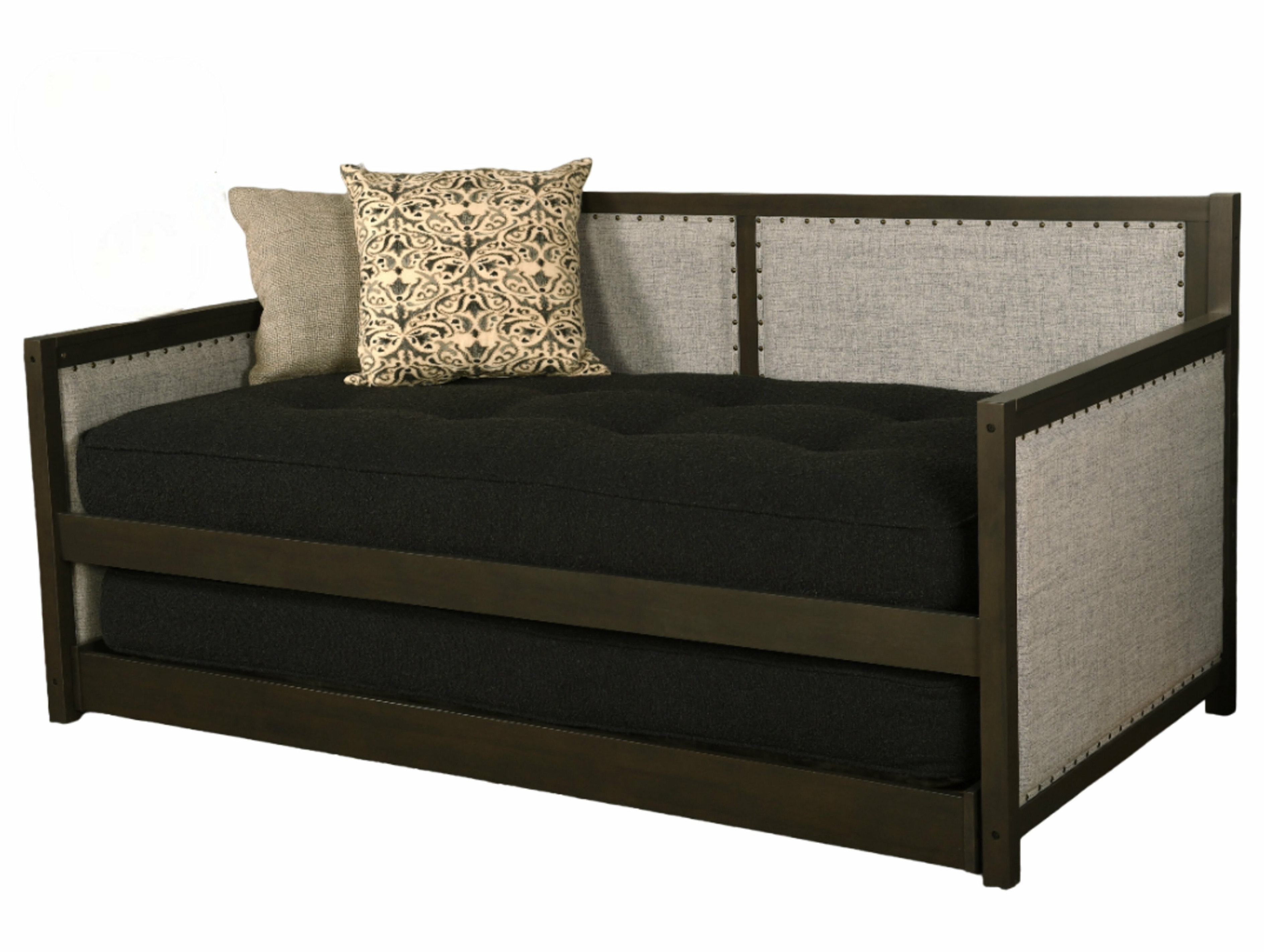 Red Barrel Studio® Corena Twin Solid Wood Daybed with Trundle and ...