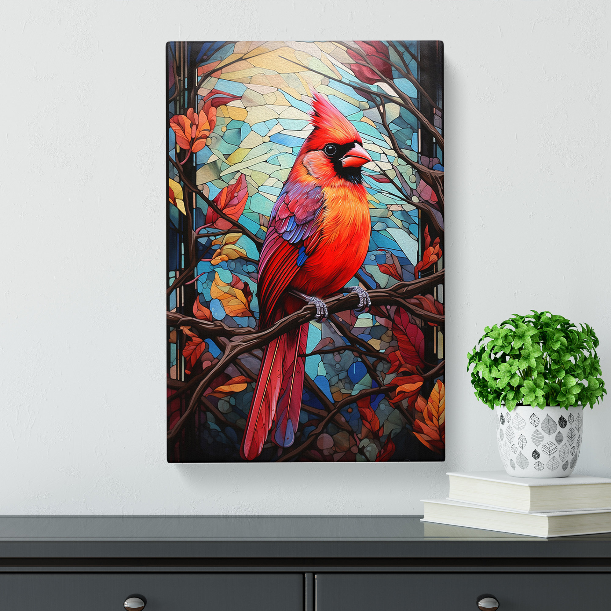 The Seasonal Aisle Cardinal Bird Colour Field Art - Art Prints ...