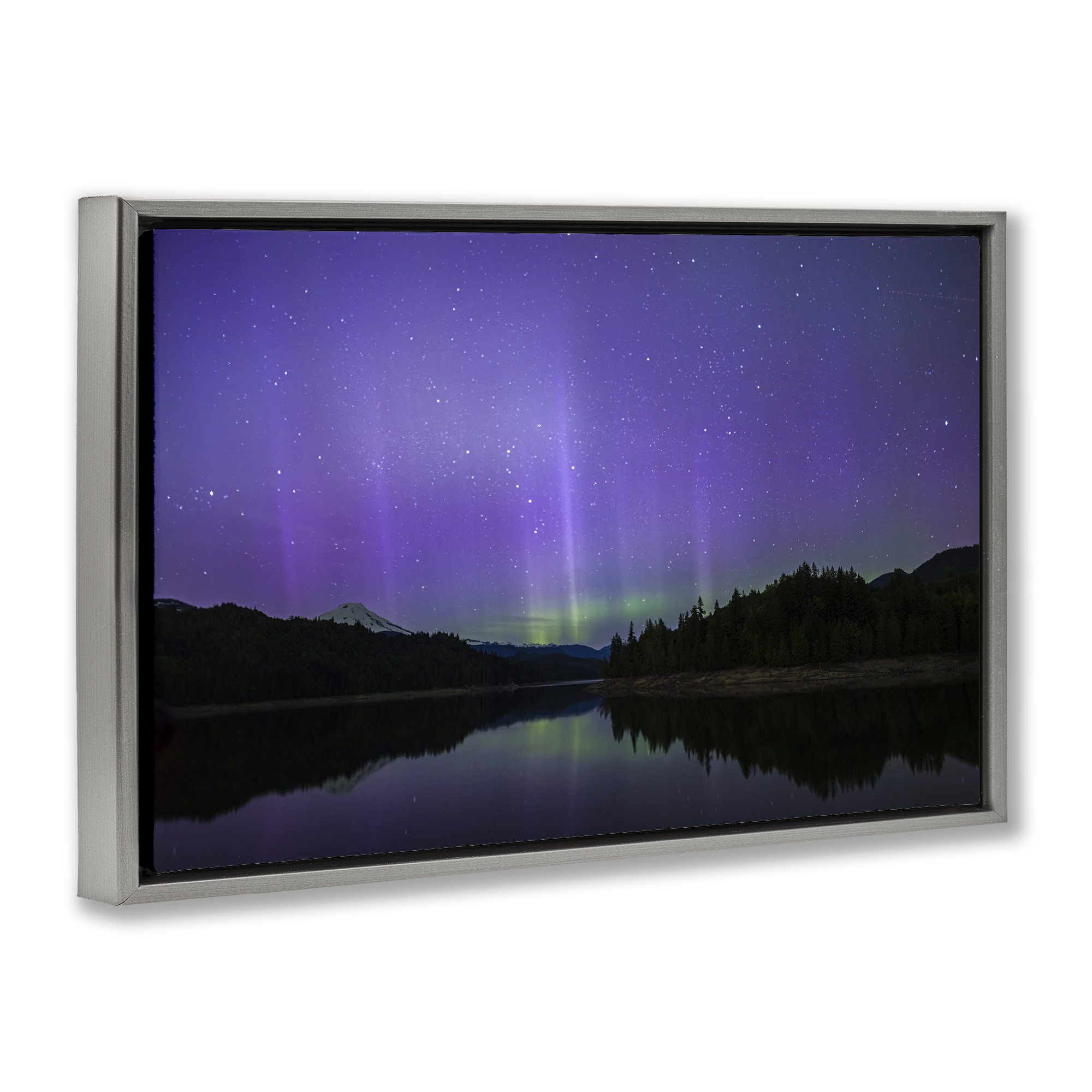 Ophelia & Co. Luminous Purple Northern Lights Floating Frame, design by ...