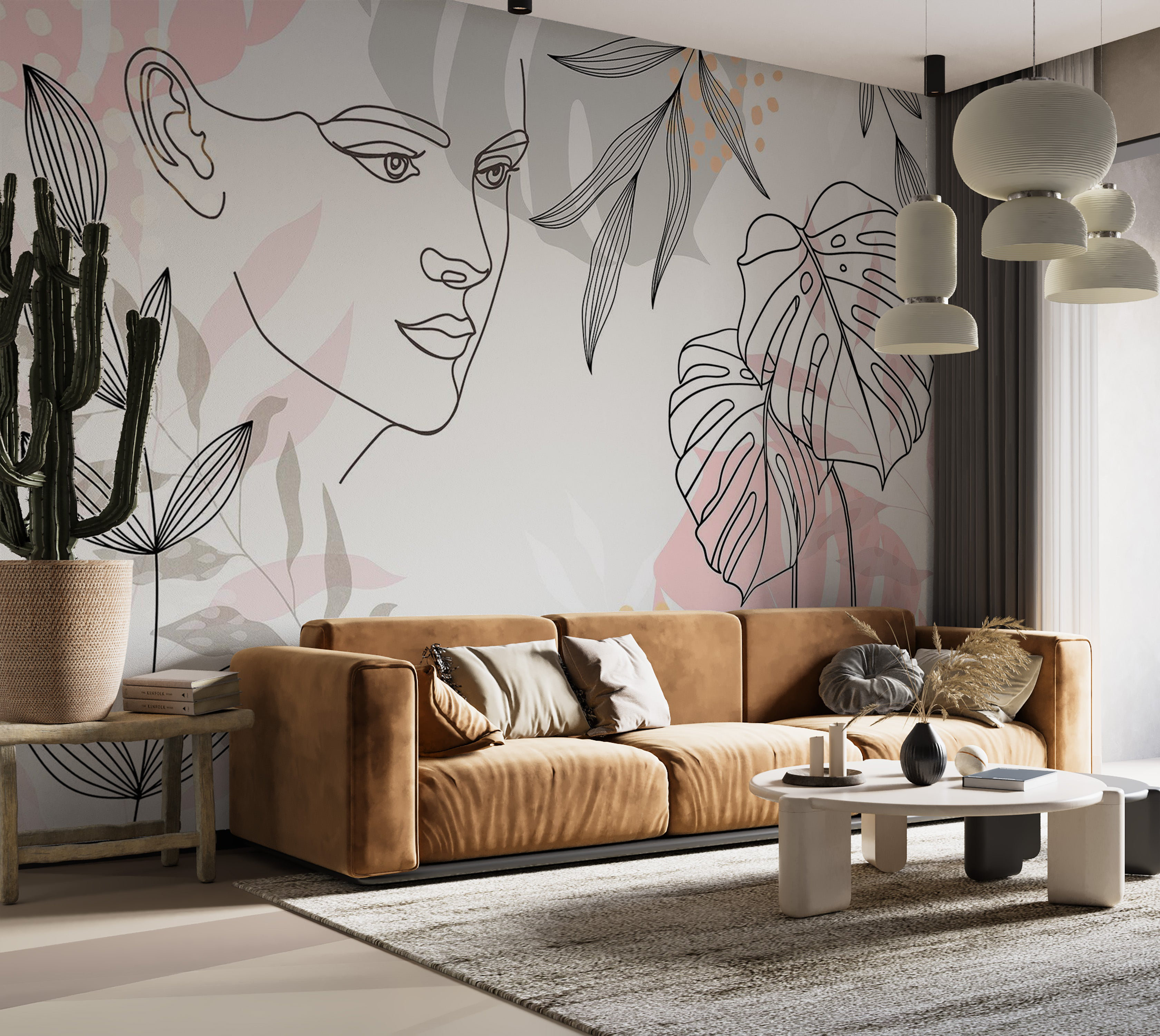 Red Barrel Studio® Peel & Stick Abstract Wall Mural - Line Art Wildness ...