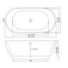 MOHAIDIANSHANG 67" Acrylic Freestanding Bathtub, Elegant Oval Shape ...