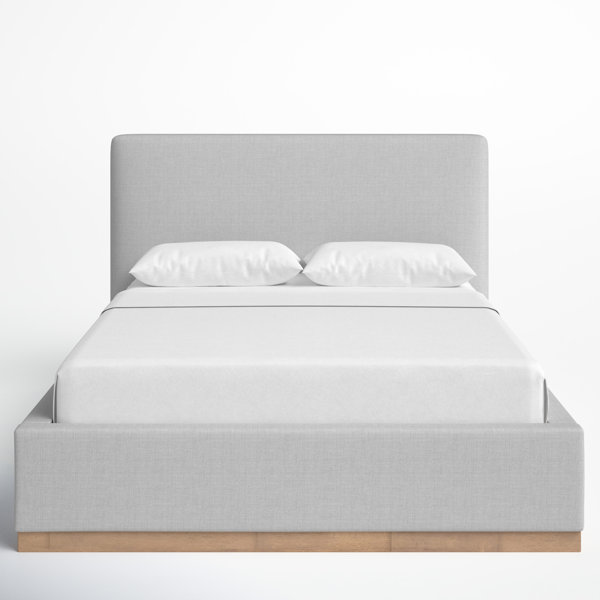 Joss & Main Delpha Grounded Upholstered Wood Base Bed & Reviews | Wayfair