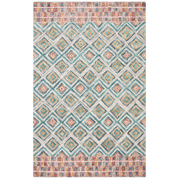 Union Rustic Deyoung Hand Tufted Wool Geometric Rug & Reviews | Wayfair